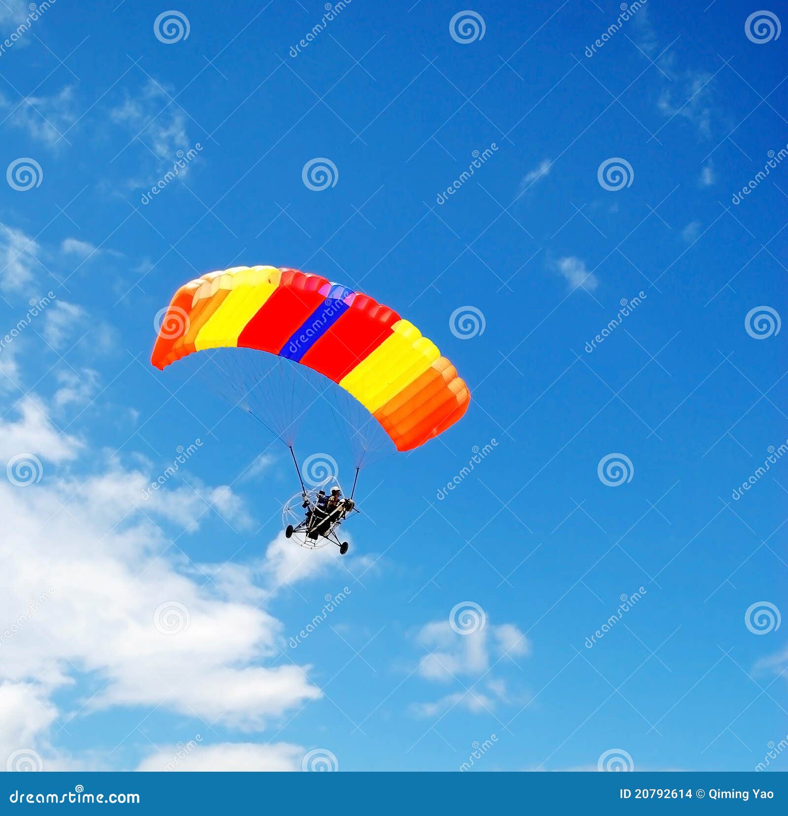 Powered parachute stock photo. Image of white, tour, yellow - 20792614