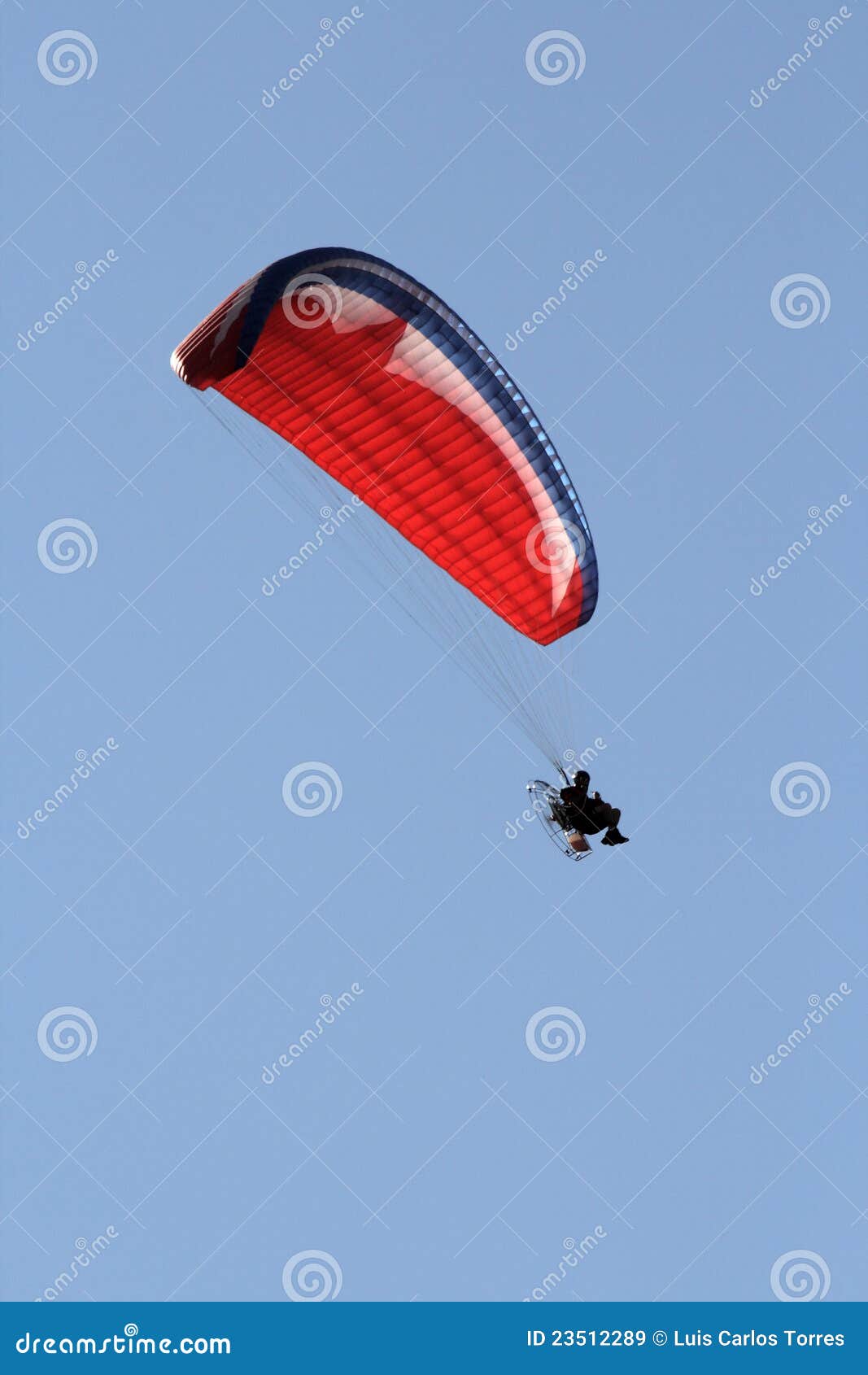 Powered paraglider stock image. Image of outside, parachute - 23512289