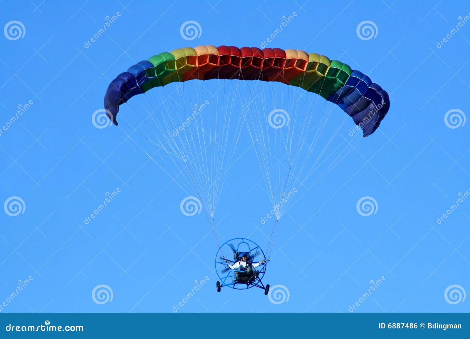 Powered Paraglider stock photo. Image of homebuilt, leisure - 6887486