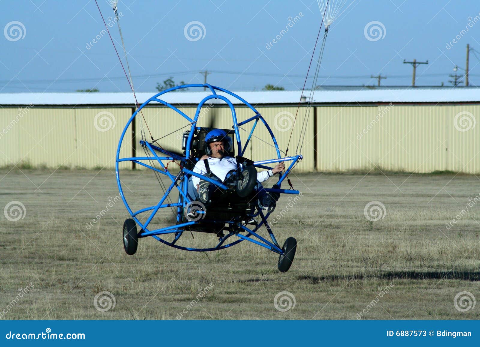 Powered Paraglider stock image. Image of paraglider, engine - 6887573