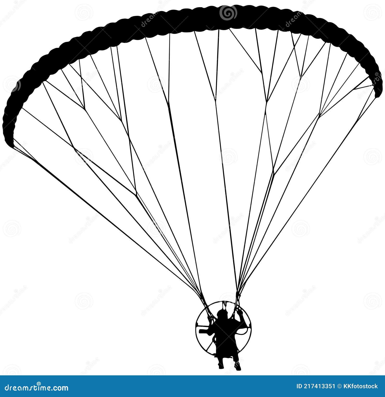 Powered Paraglider Vector Illustration Stock Vector - Illustration of ...
