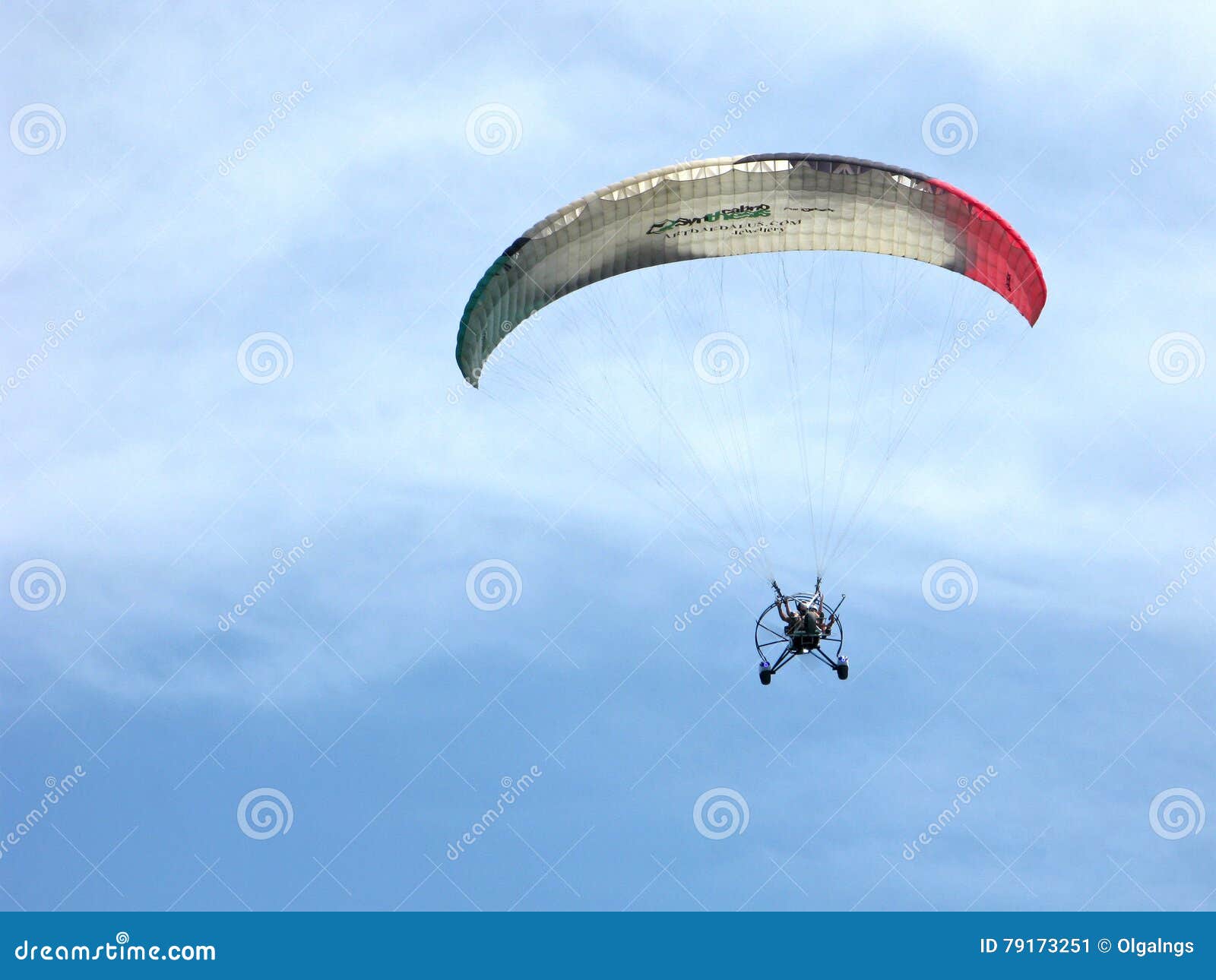 Powered Paragliding Tandem Flight Stock Photography | CartoonDealer.com ...