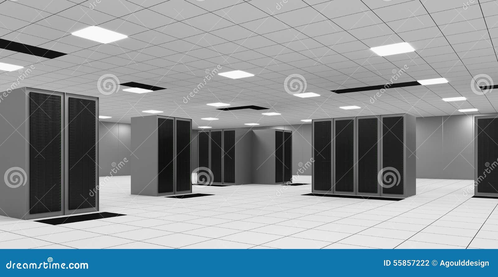 Powered Shell Data Center Room Stock Photo - Image of shell, center ...