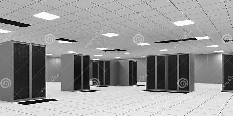 Powered Shell Data Center Room Stock Photo - Image of shell, center ...