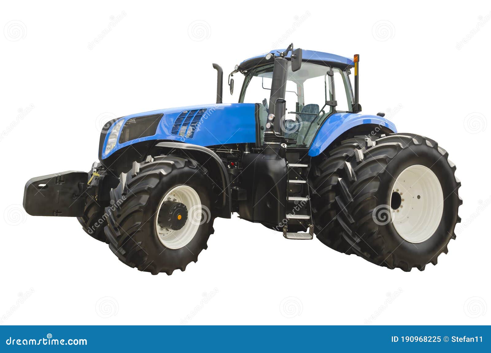 Powerful Agricultural Tractor, Side View Stock Image - Image of crop ...