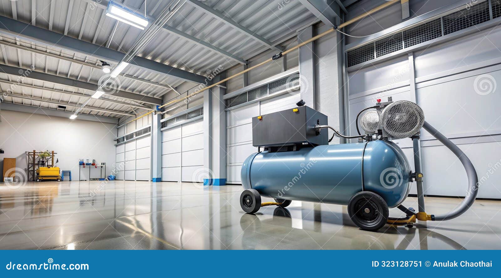 Powerful Air Compressor in a Modern Garage Creative AI Stock ...