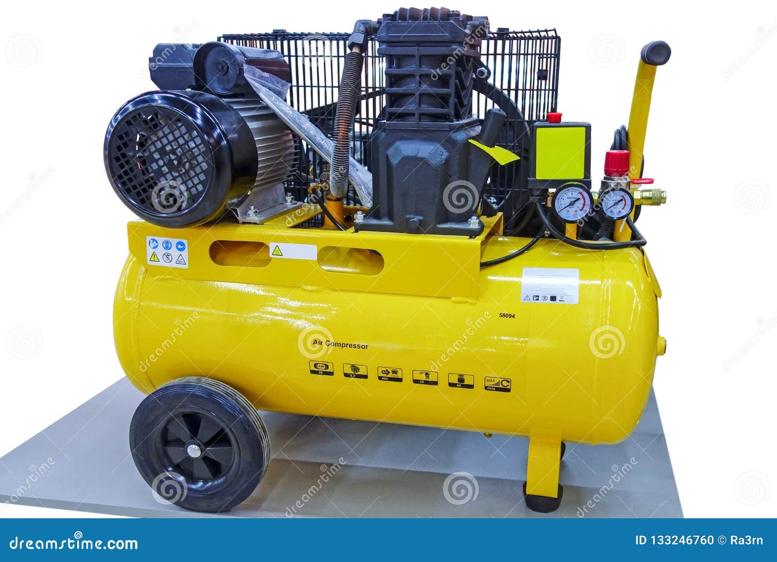 Powerful air compressor stock photo. Image of high, color - 133246760