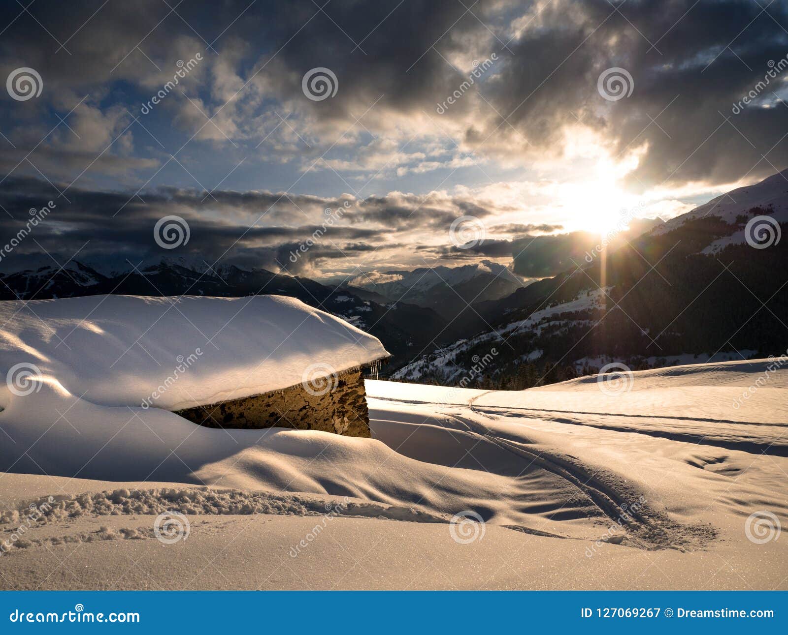 Powerful alpine light stock image. Image of typic, light - 127069267