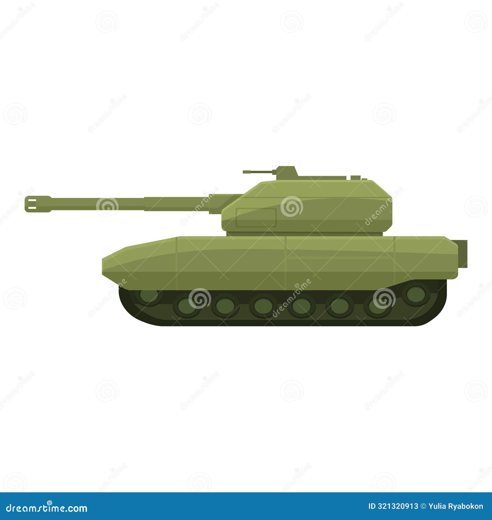 Powerful Heavy Military Tank Moving Forward with Weapon Pointed Stock ...