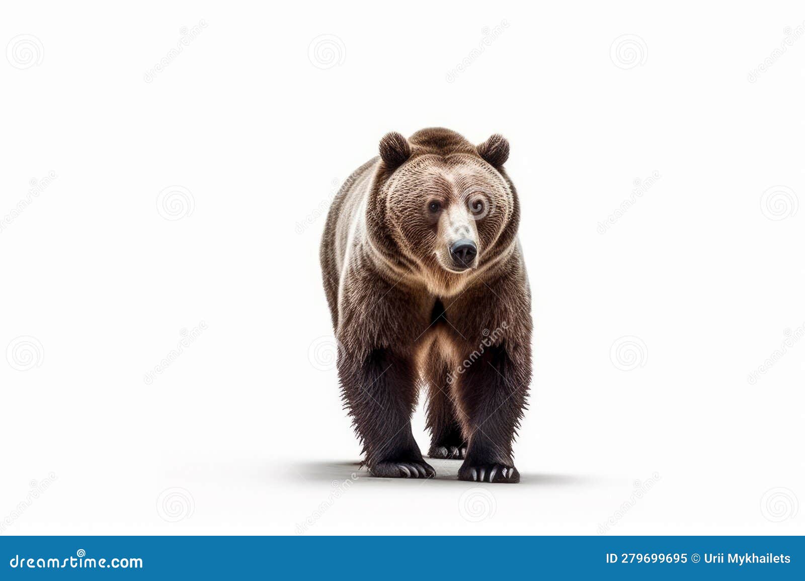 Powerful Bear: Dominant Bear Commanding the White Space Stock ...