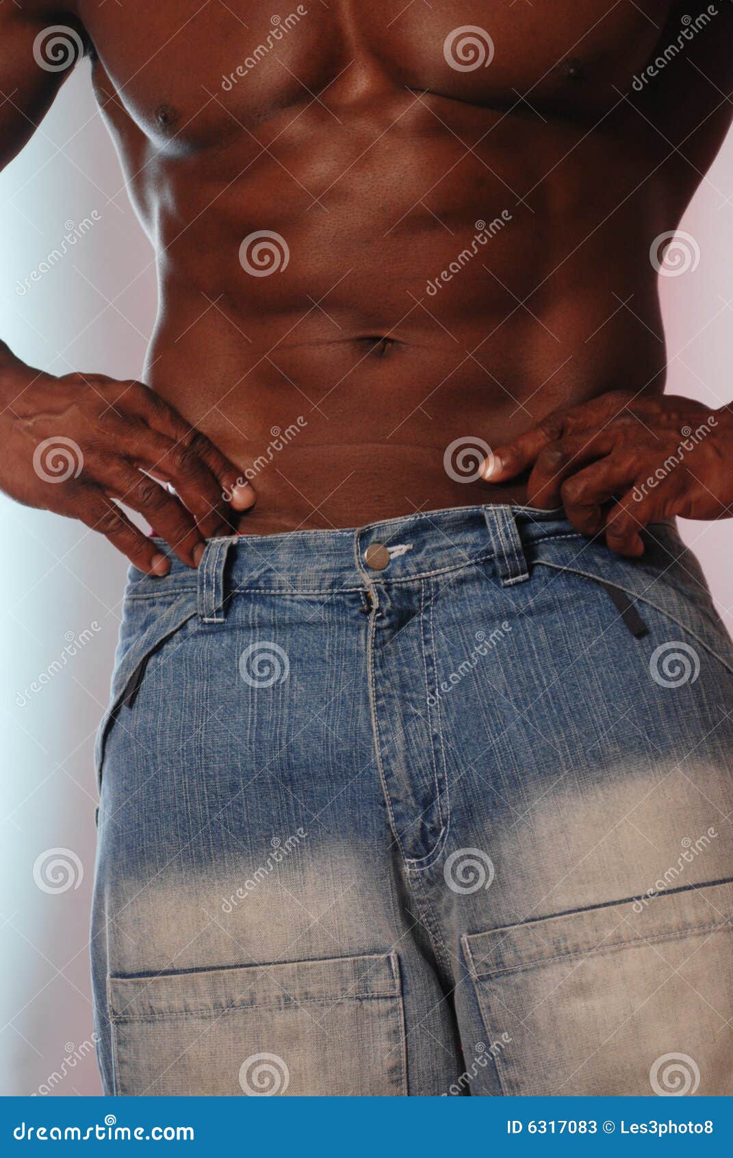 Powerful black abdomin stock image. Image of stomach, masculine - 6317083