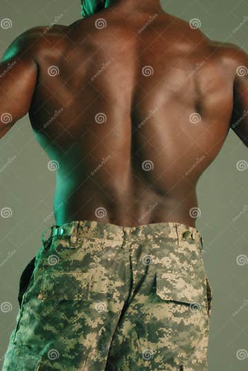 Powerful Black Back Military Stock Image - Image of body, american: 6317081