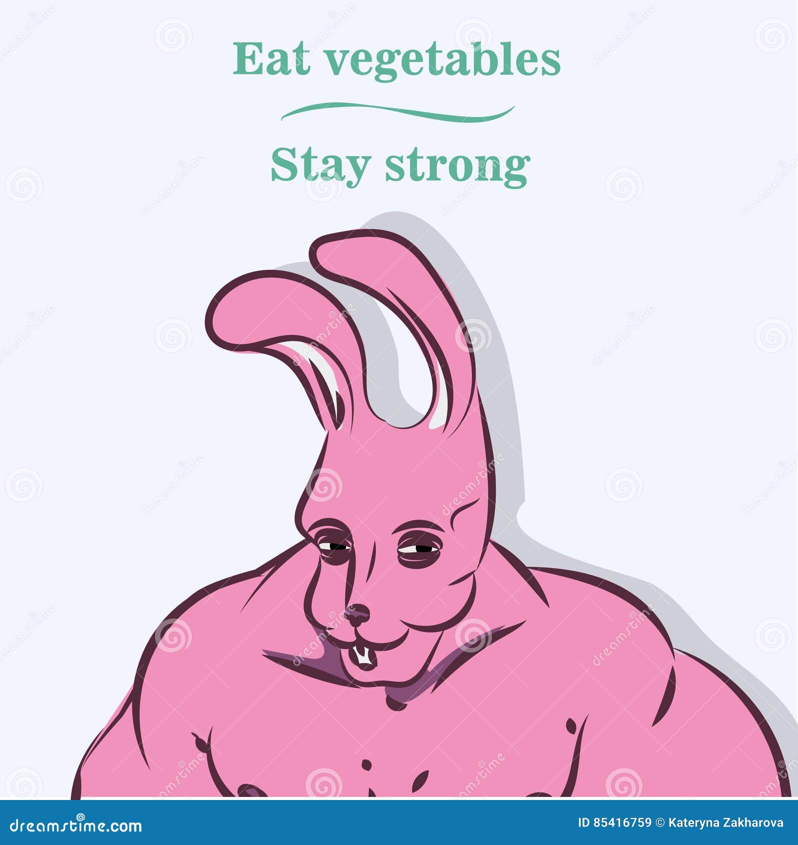 Powerful Bodybuilder Rabbit Stock Vector - Illustration of hare, carrot ...