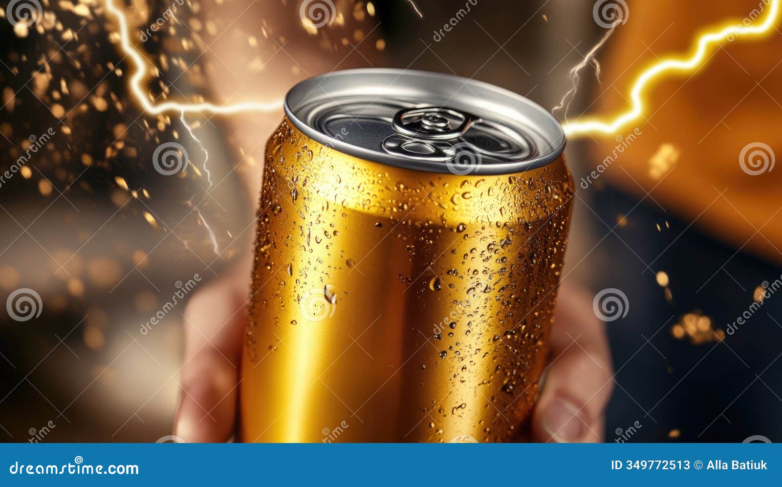 Powerful Boost: a Sleek Energy Drink Can, Designed To Energize ...