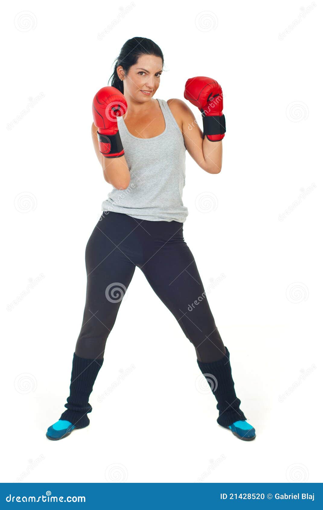 Powerful boxer woman stock photo. Image of power, posing - 21428520