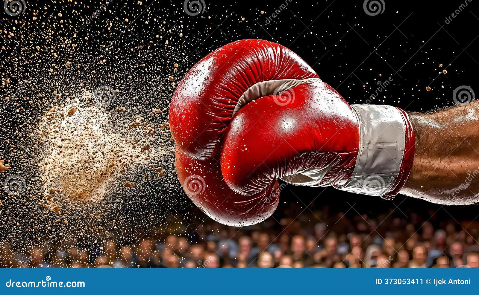 Powerful Boxing Glove Clenched Fists Signifying Strength And Readiness ...