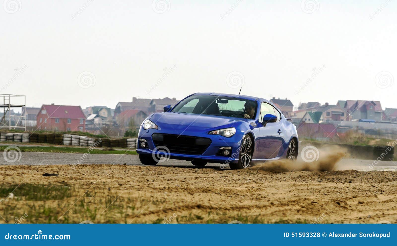 Powerful Car on Race Way. Motion Capture Stock Photo - Image of ...