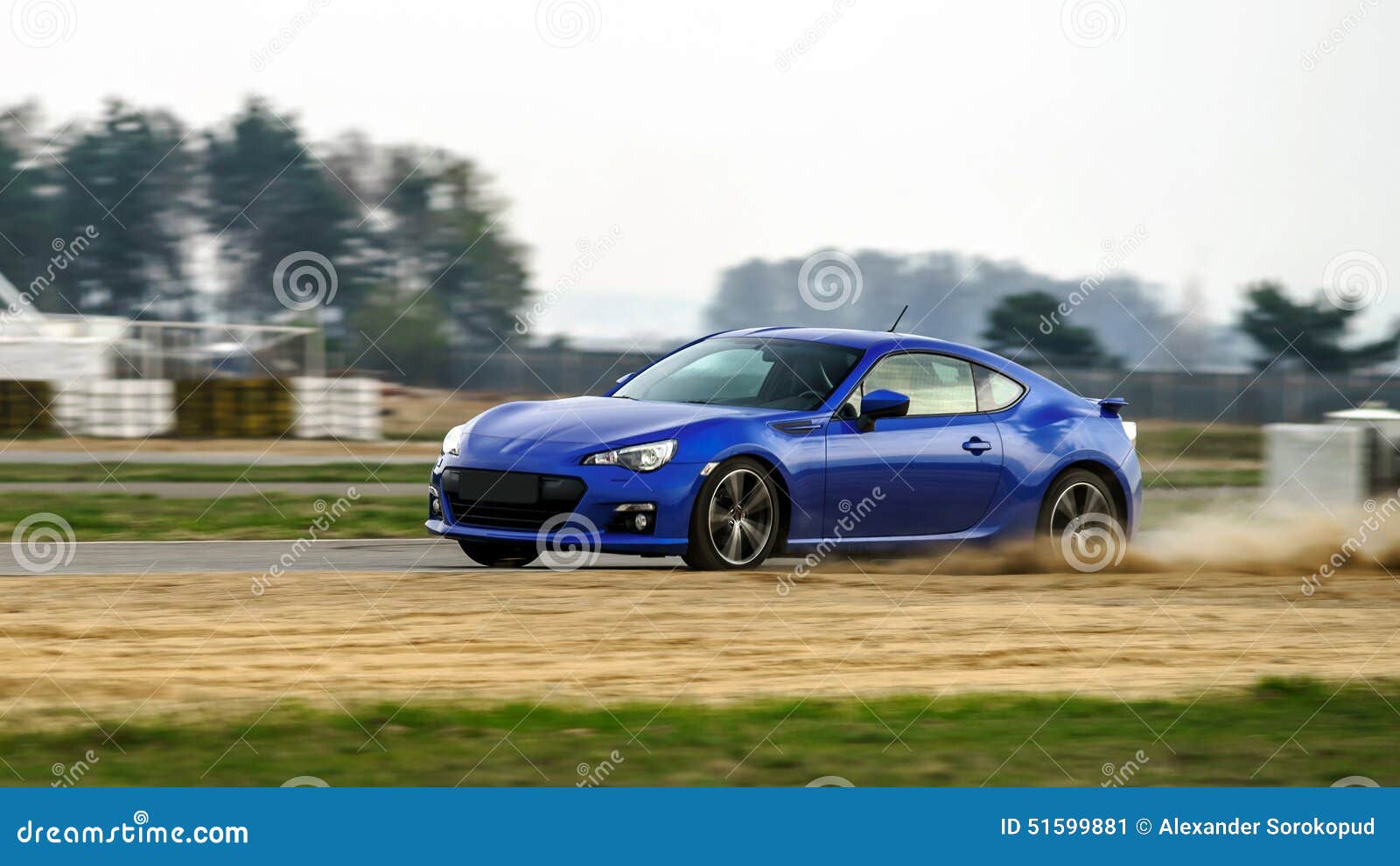 Powerful Car on Race Way. Motion Capture Stock Image - Image of sport ...