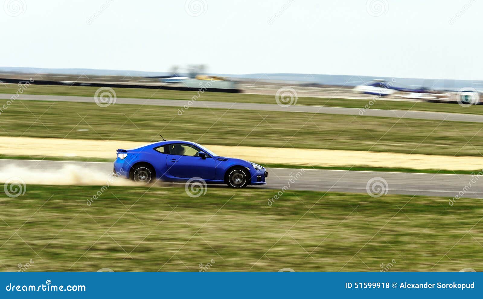 Powerful Car on Race Way. Motion Capture Stock Photo - Image of race ...