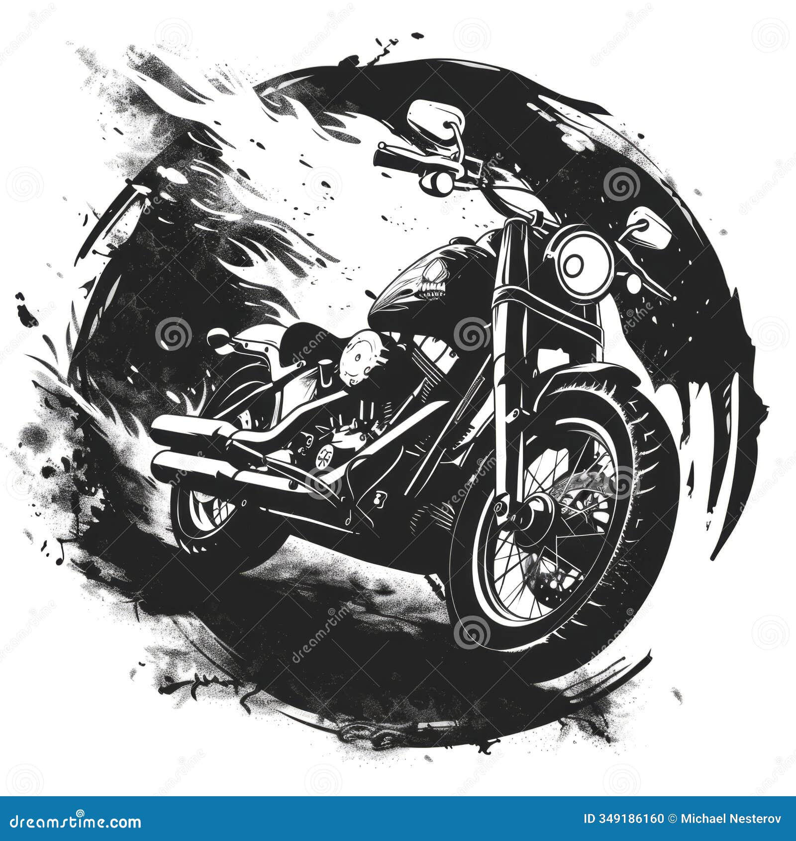 Powerful Chopper Motorcycle Logo Icon Stock Photo - Image of ride ...