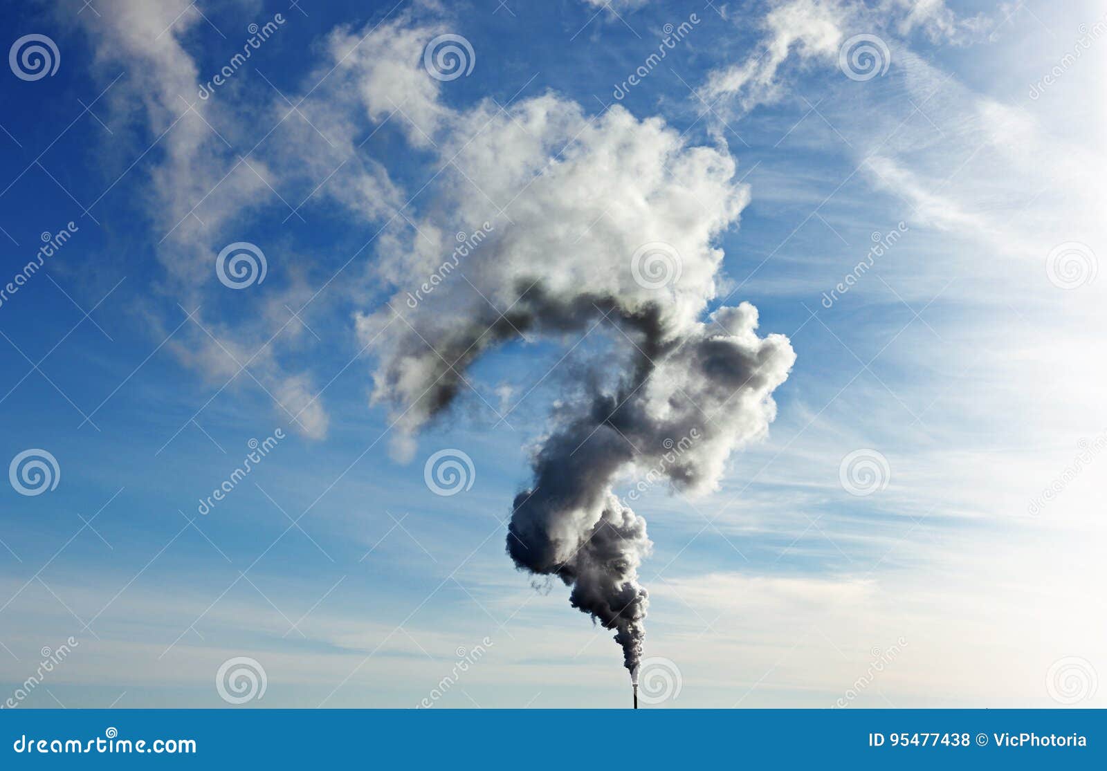 Powerful Cloud of Steam Coming Out of the Pipe in the Question Mark ...