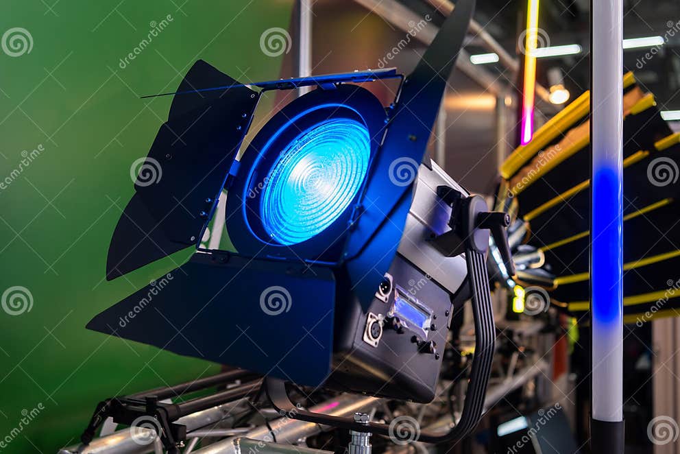 Powerful Cold Blue Light Source. Stock Photo - Image of electric, light ...