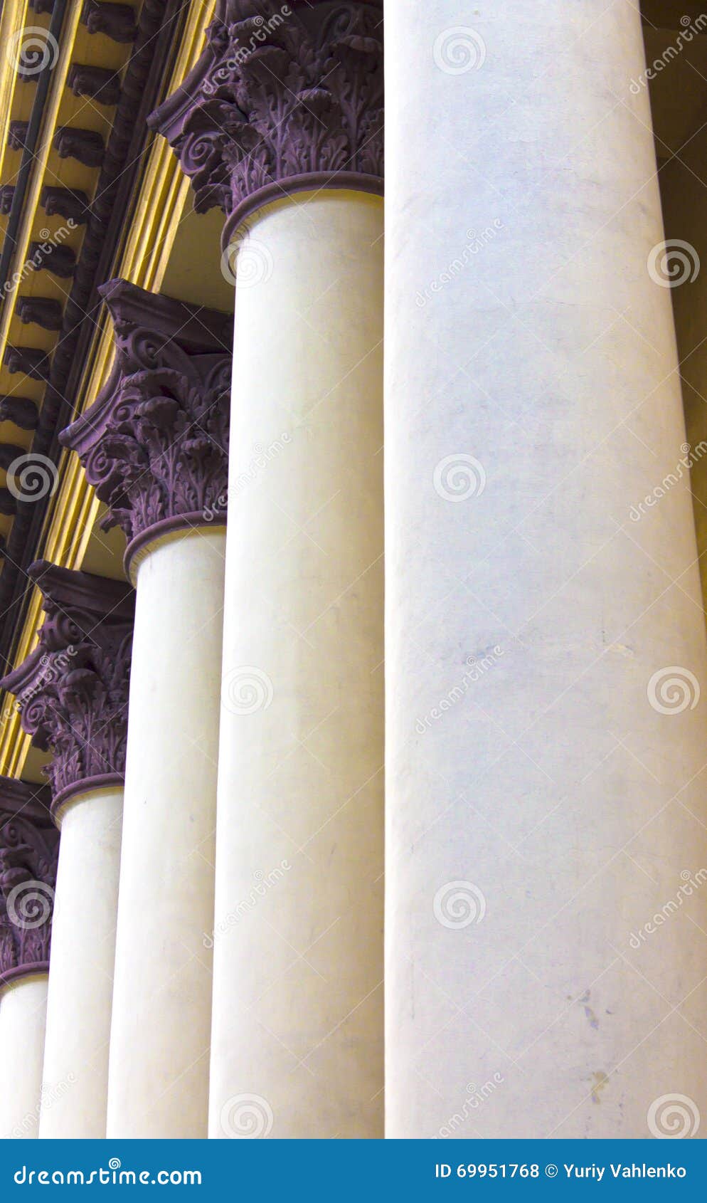 Powerful Columns with Capitals Stock Photo - Image of construction ...