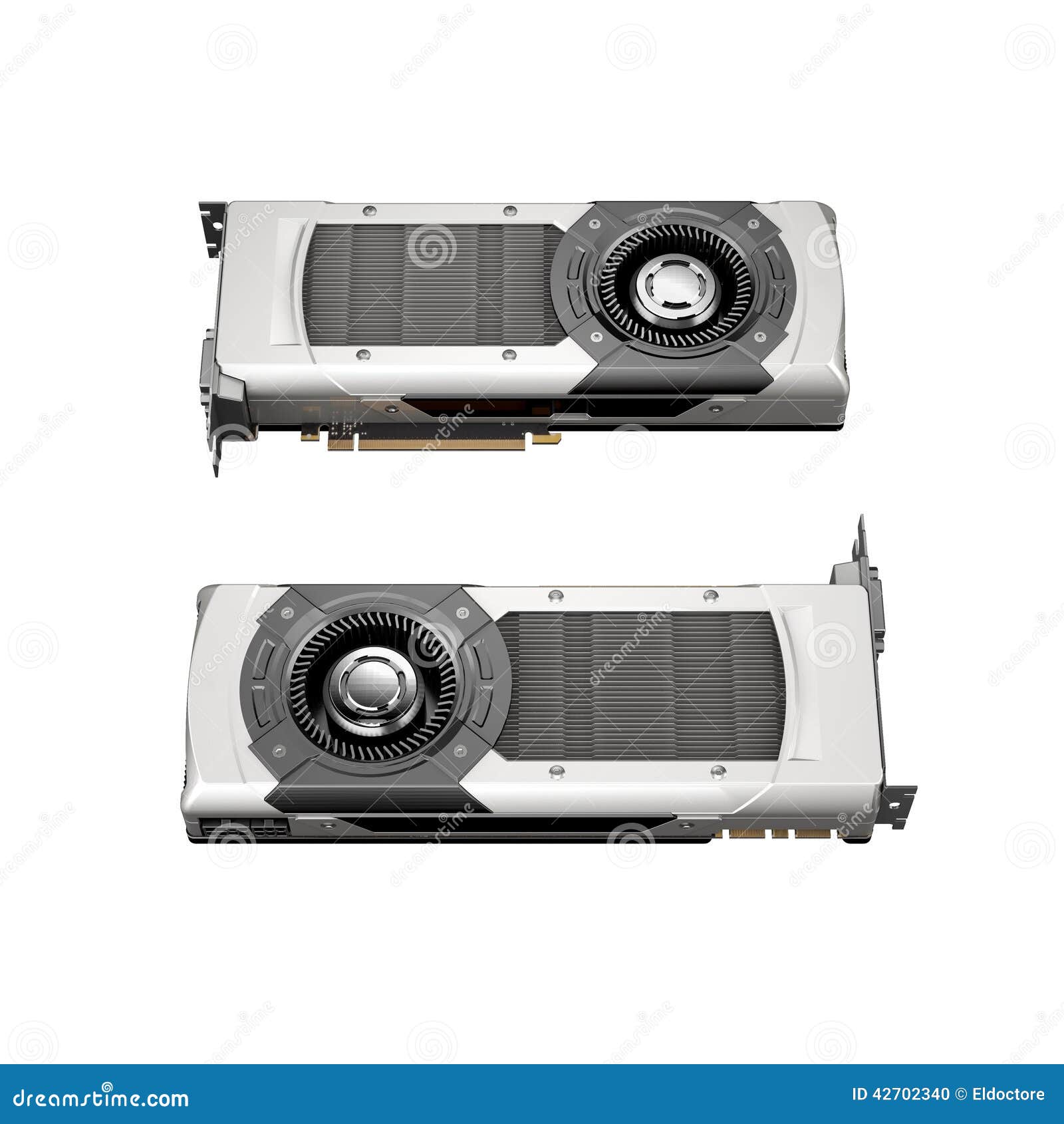 Powerful Computer Graphic Card Stock Illustration - Illustration of ...