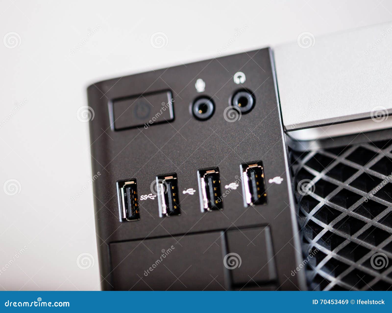 Powerful Computer with USB 3 Ports Stock Image - Image of networking ...