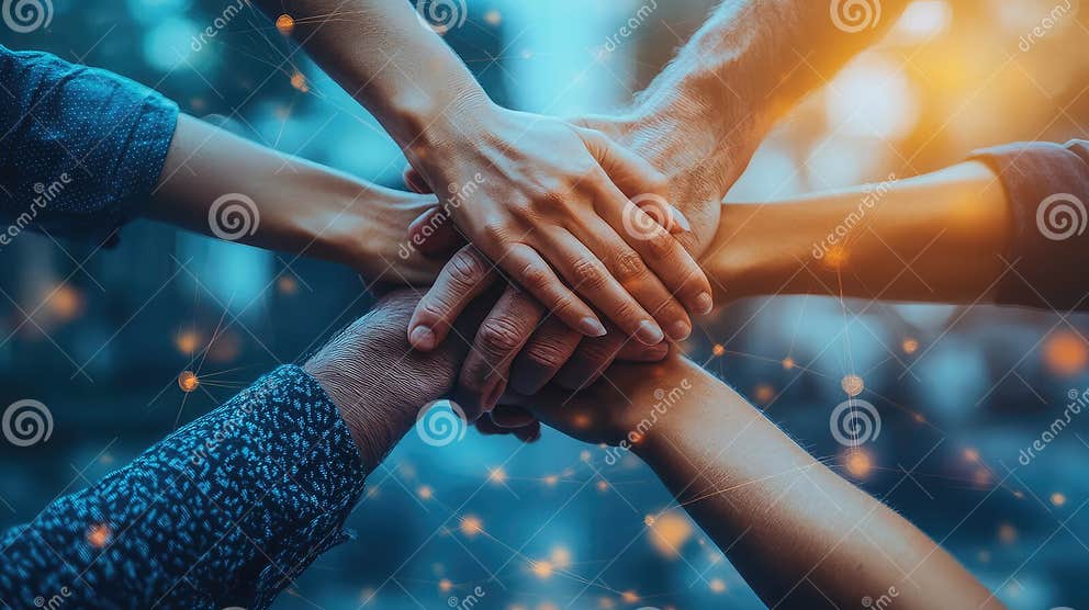Powerful 3D Illustration of Connected Hands Symbolizing Unity and ...