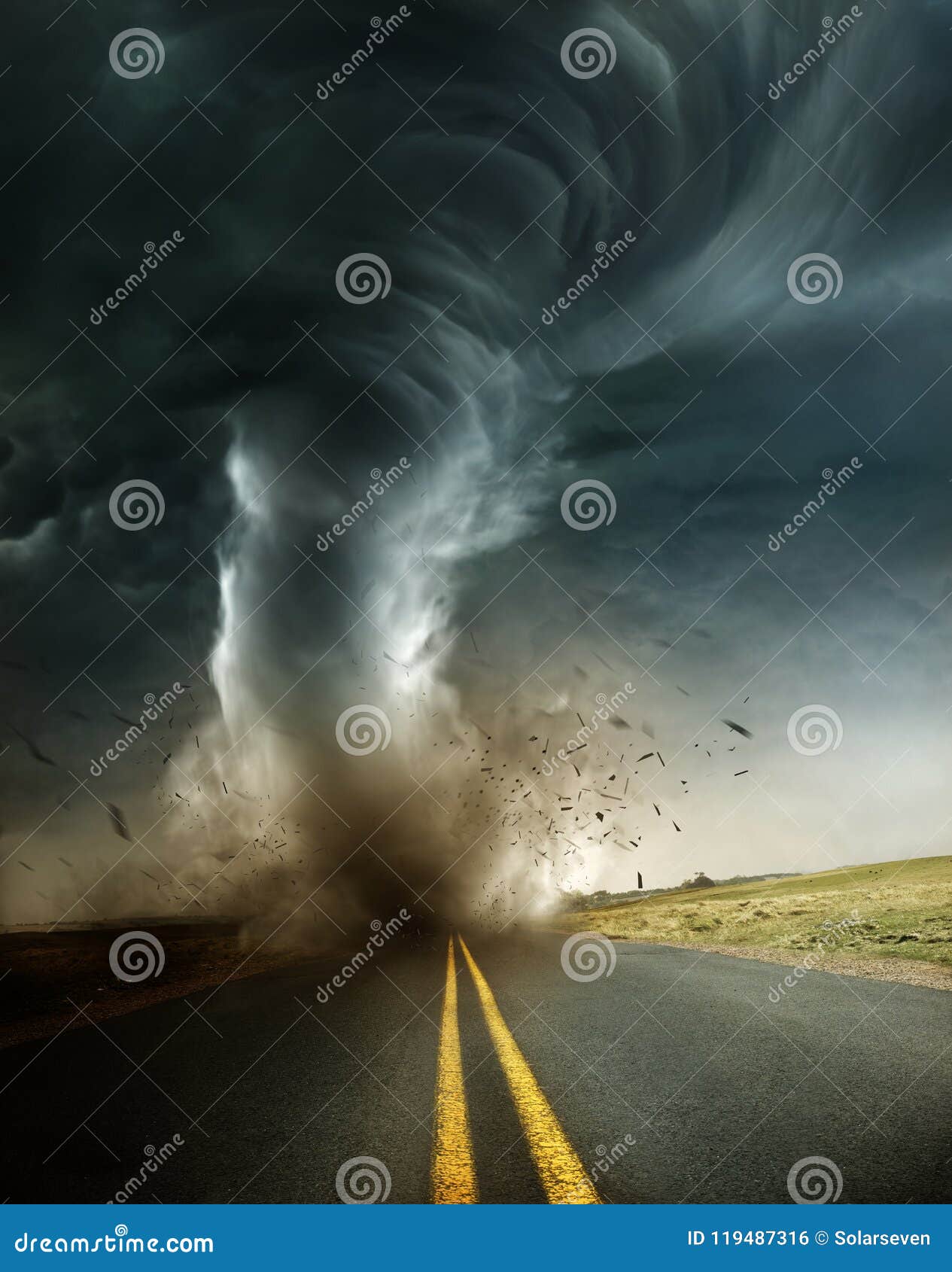 A Powerful and Destructive Tornado Stock Photo - Image of tornado ...