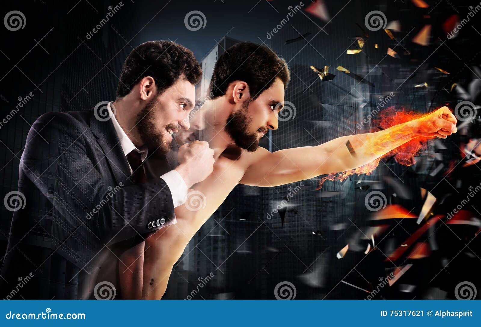 Powerful and Determinated Businessman Stock Image - Image of dominate ...