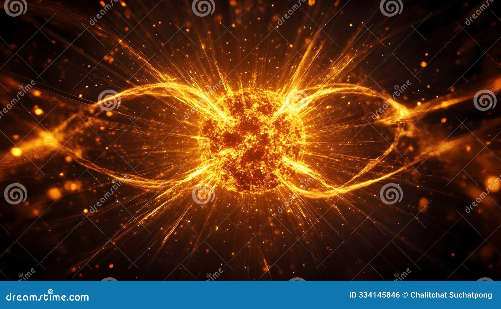 Explosive Nuclear Fission Reaction with Scattered Atomic Particles and ...