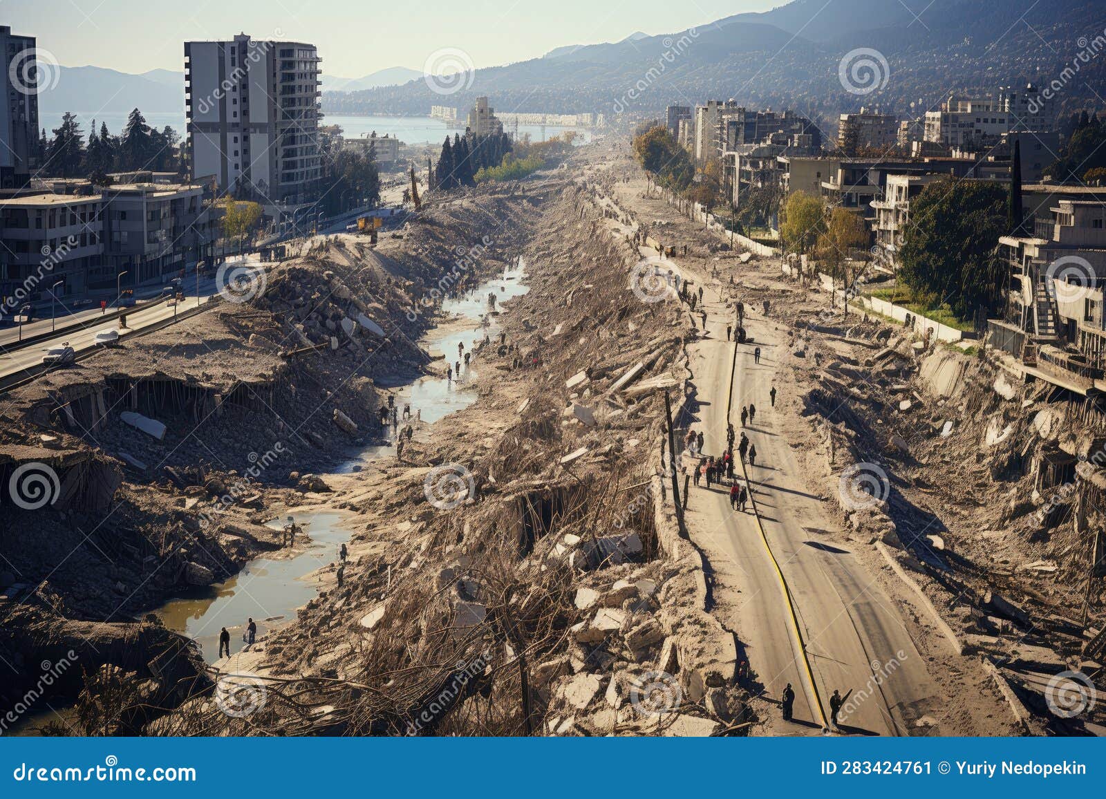 Powerful Earthquake, Showcasing the Devastating Impact of Seismic ...