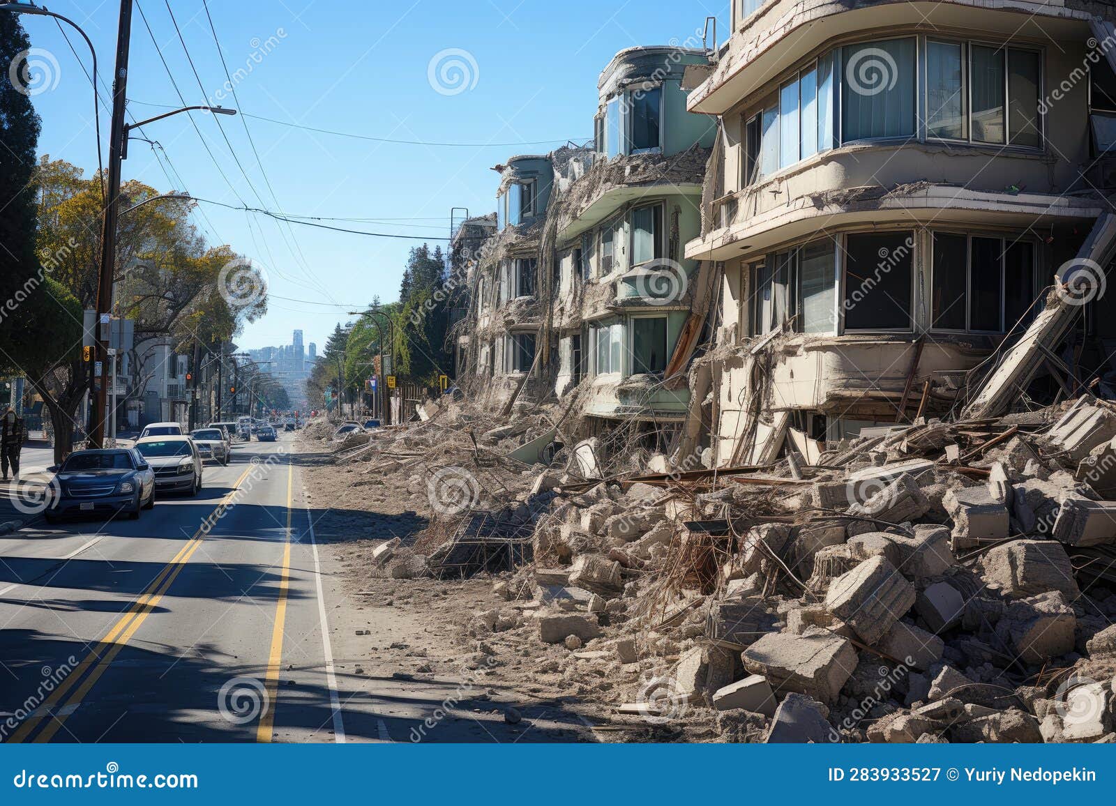 Powerful Earthquake, Showcasing the Devastating Impact of Seismic ...