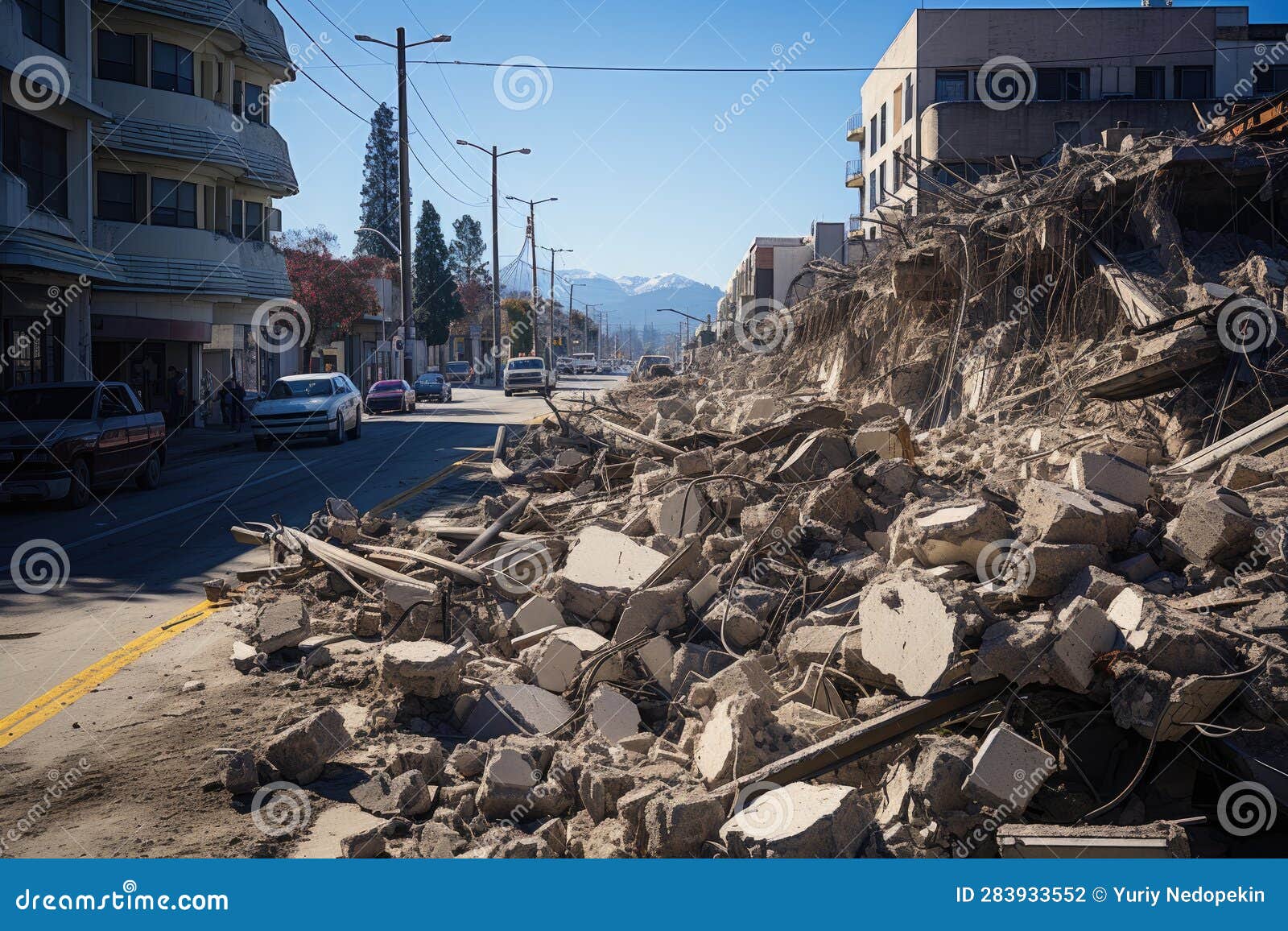 Powerful Earthquake, Showcasing the Devastating Impact of Seismic ...