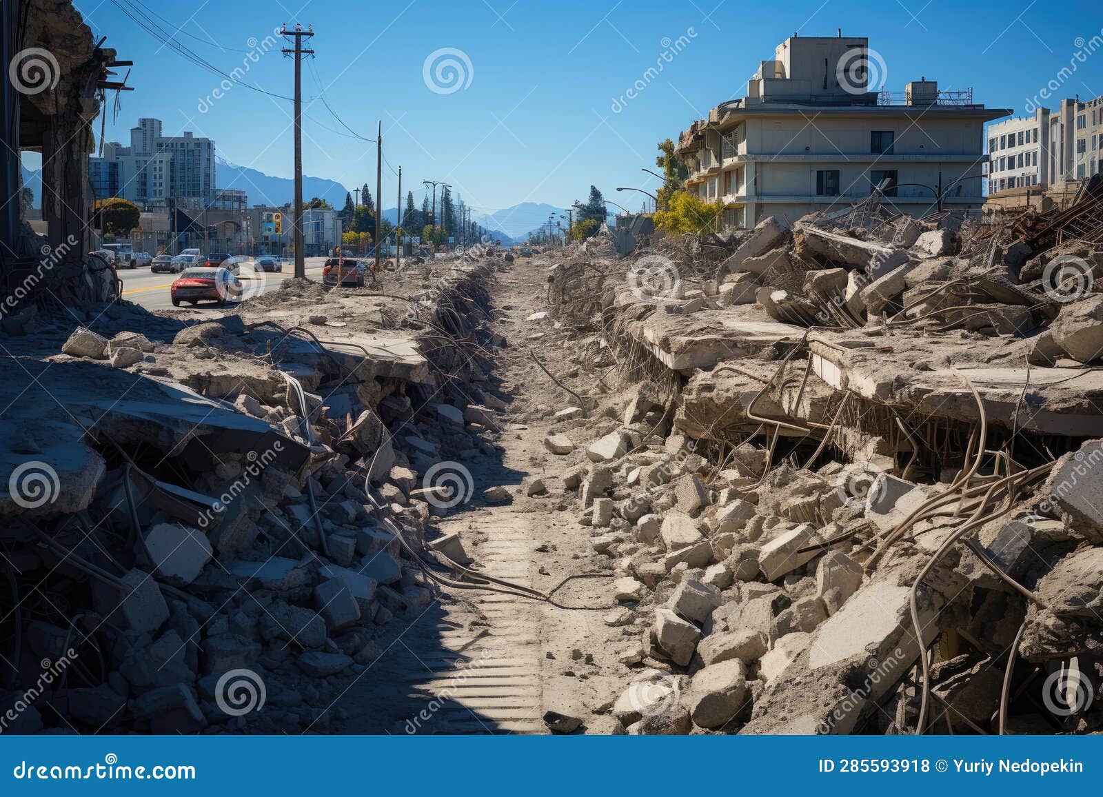 Powerful Earthquake, Showcasing the Devastating Impact of Seismic ...