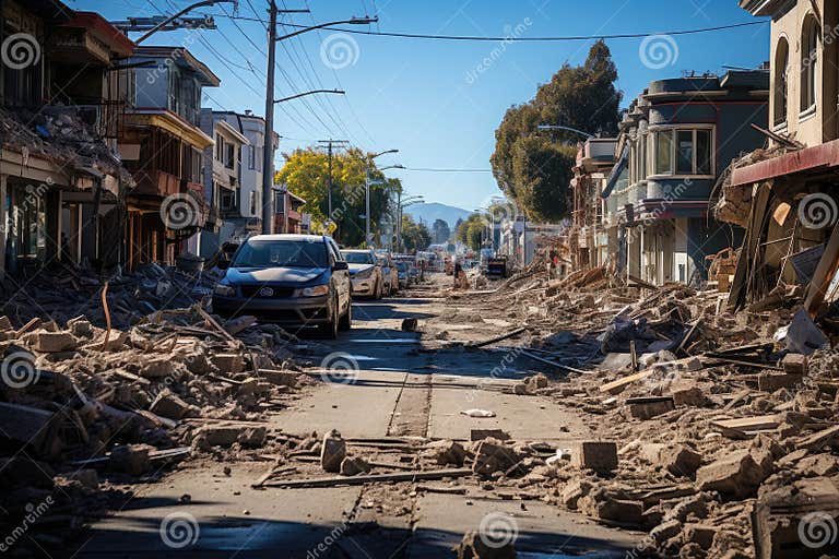 Powerful Earthquake, Showcasing the Devastating Impact of Seismic ...