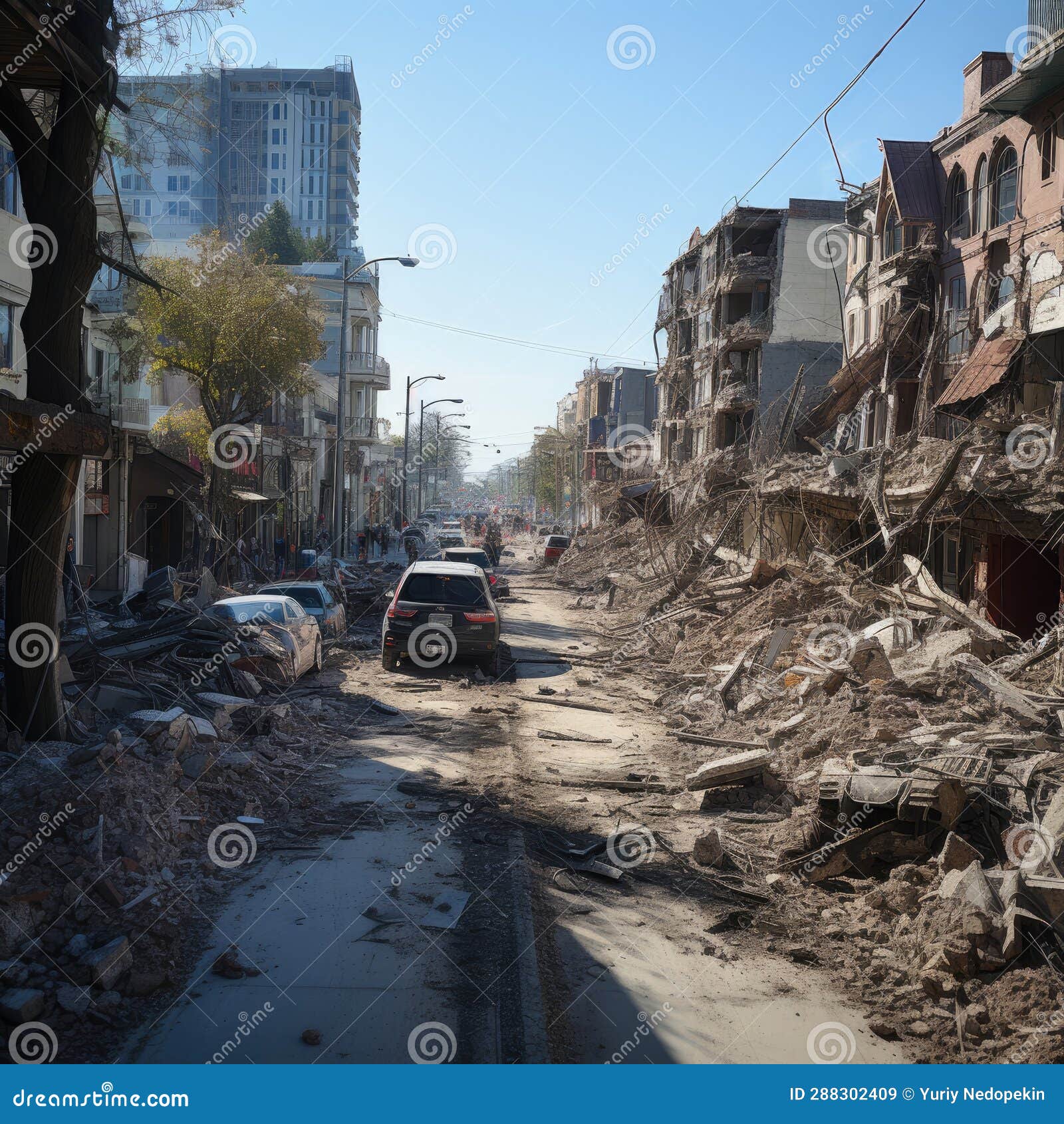 Powerful Earthquake, Showcasing the Devastating Impact of Seismic ...
