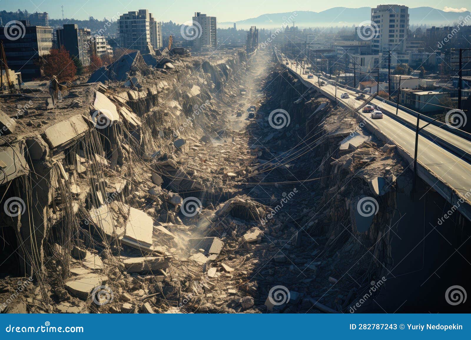 Powerful Earthquake, Showcasing the Devastating Impact of Seismic ...