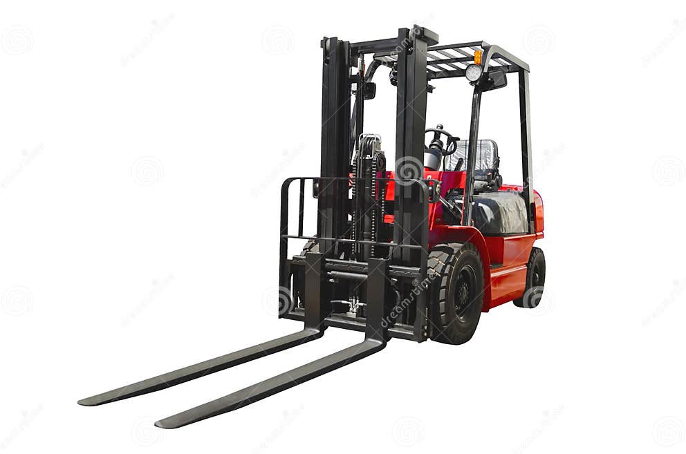 Powerful Electric Forklift, Front View Stock Image - Image of industry ...