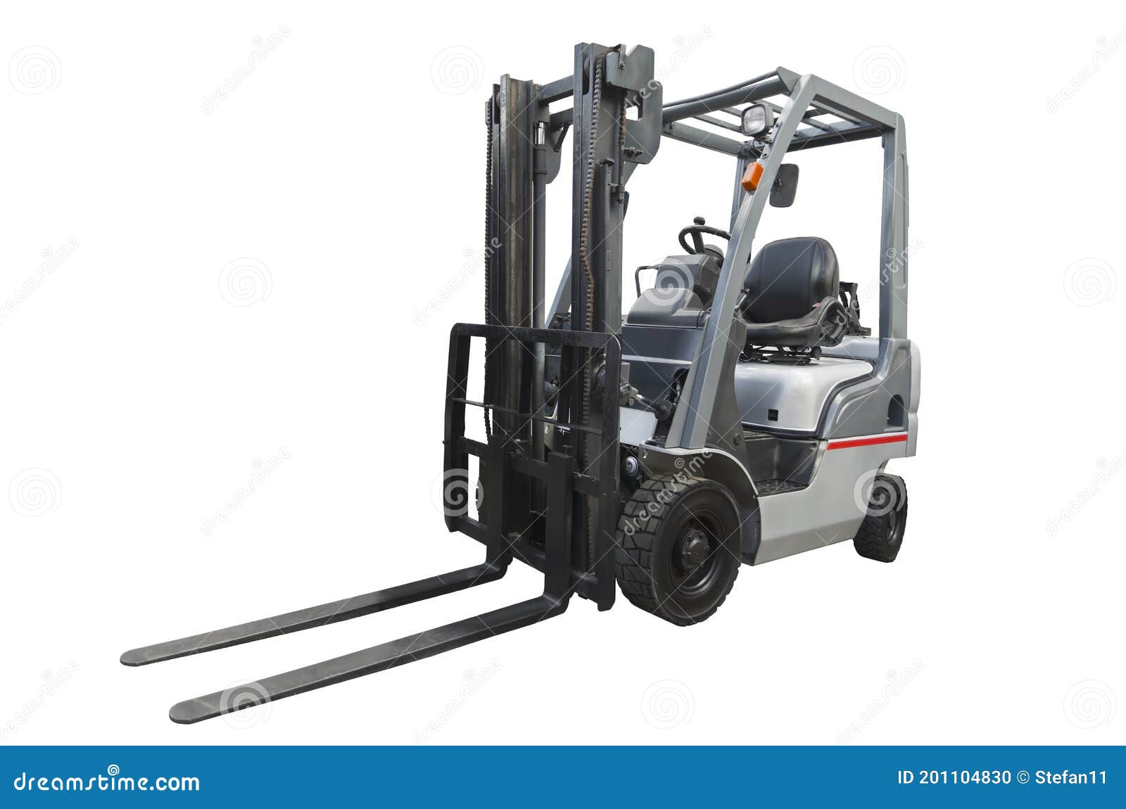 Powerful Electric Forklift, Side View Stock Photo - Image of machine ...