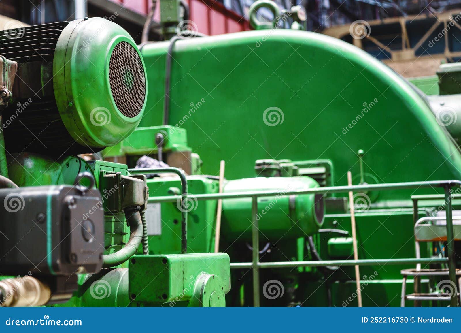 Powerful Electric Motor Drive Part for Metalworking Machine Stock Photo ...