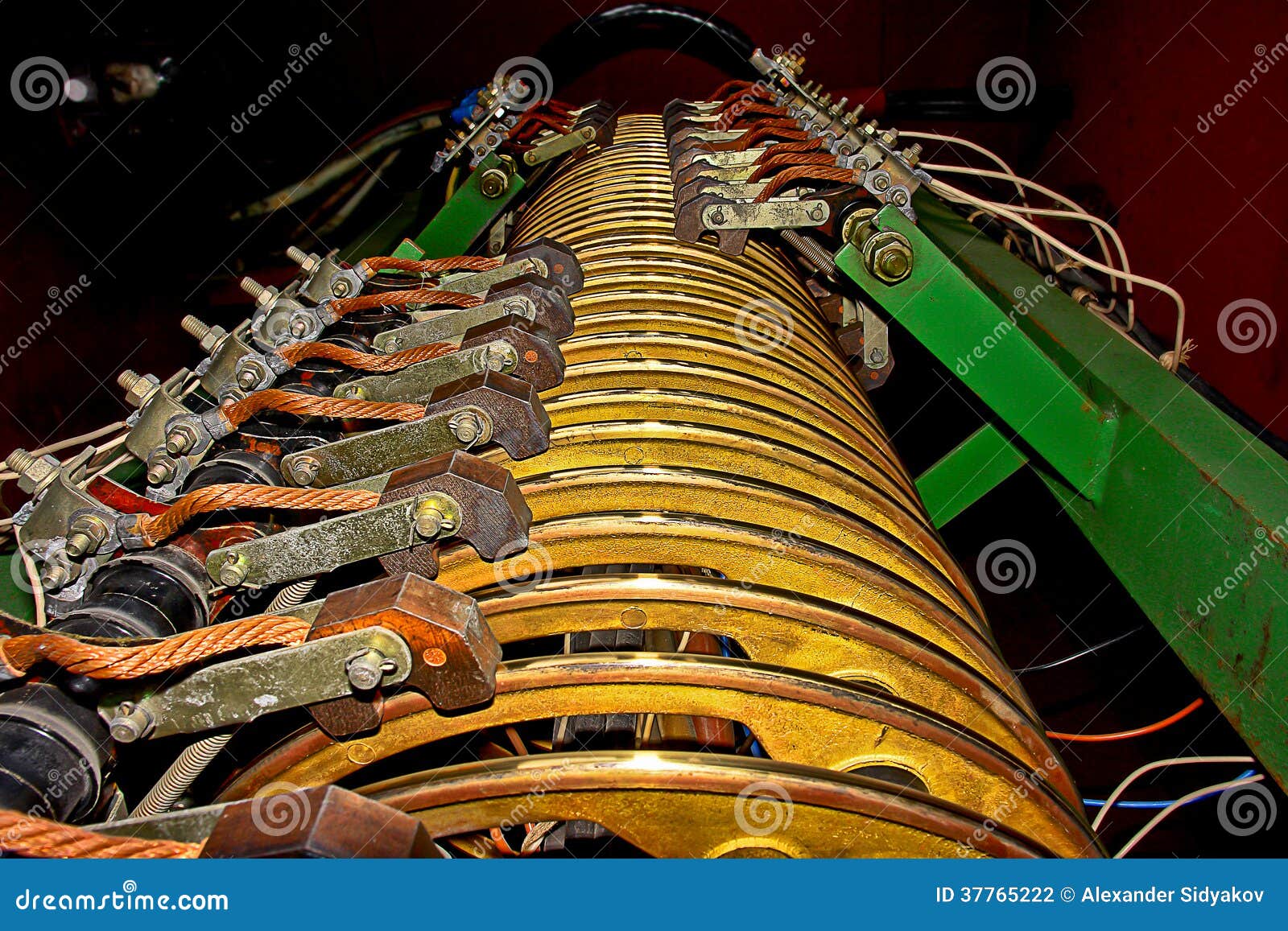 Powerful Electrical Contact Gantry Crane. Stock Photo - Image of ...
