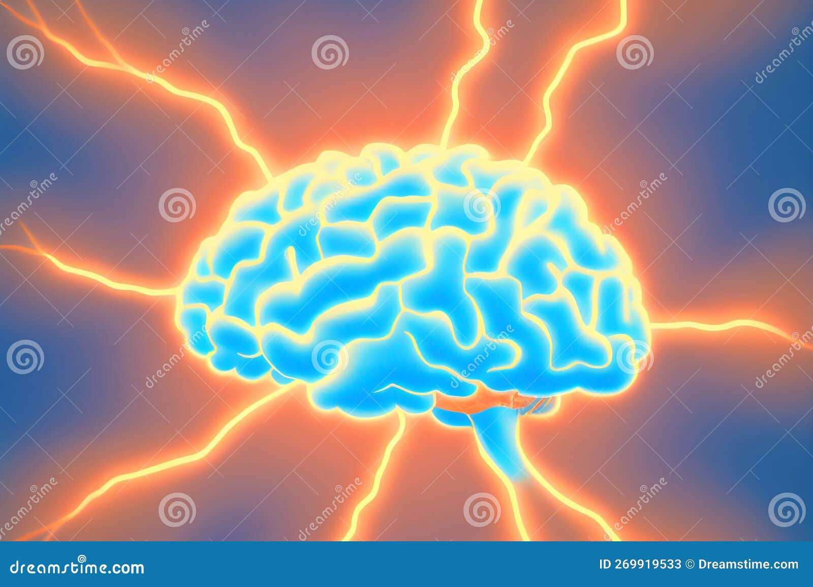 Powerful Energy of the Brain and Creativity with Generative AI Stock ...