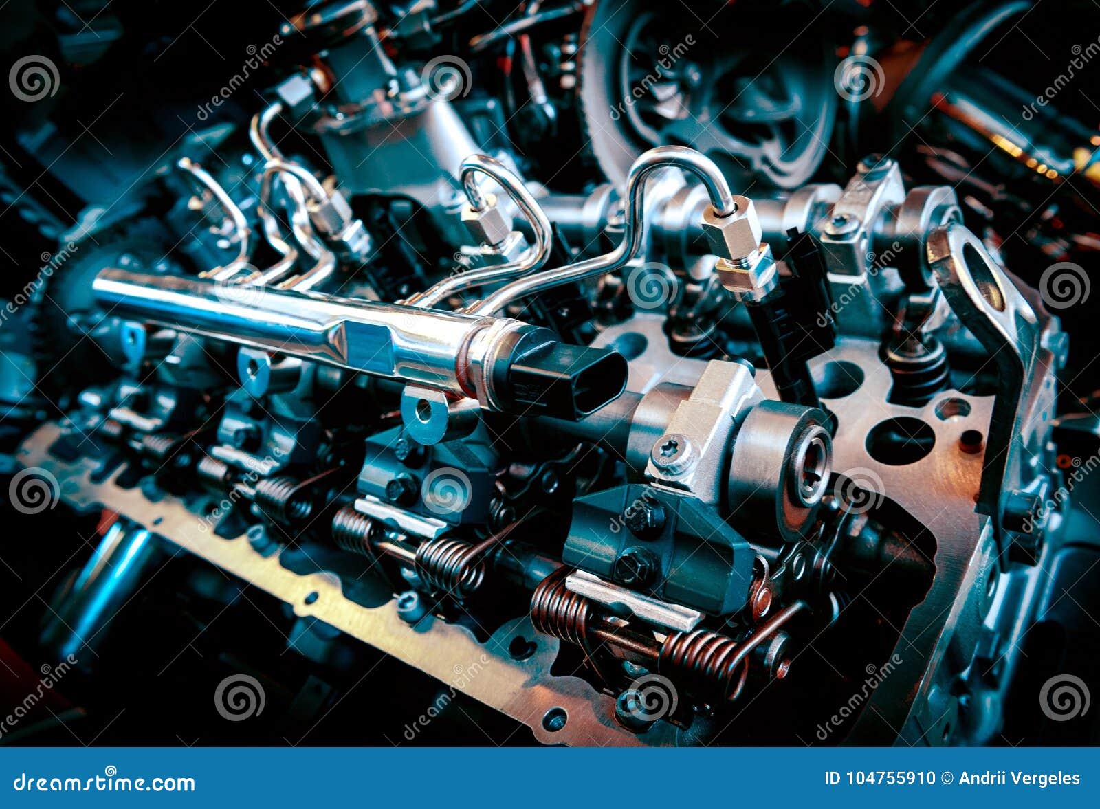 Close Up Shot of Car Engine Stock Photo - Image of automotive, motor ...