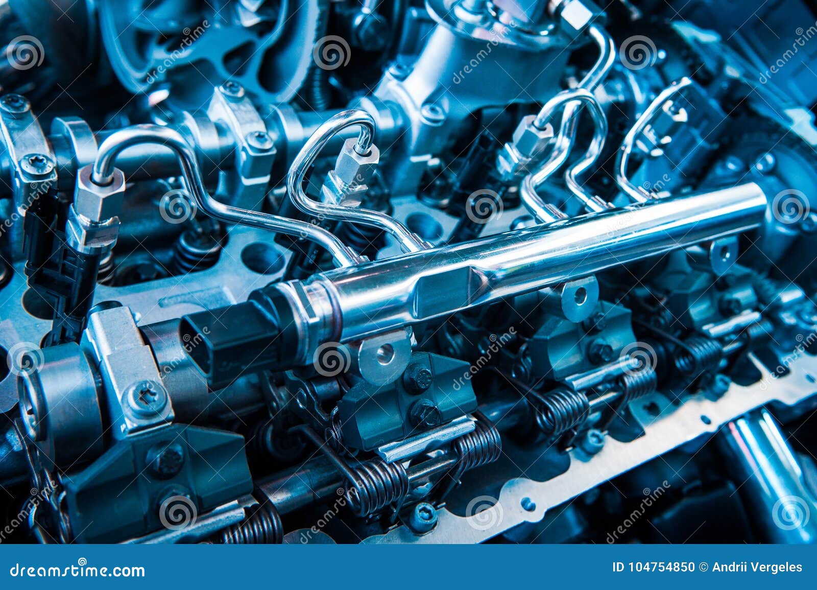 The Powerful Engine of a Car. Internal Design of Engine Stock Photo ...