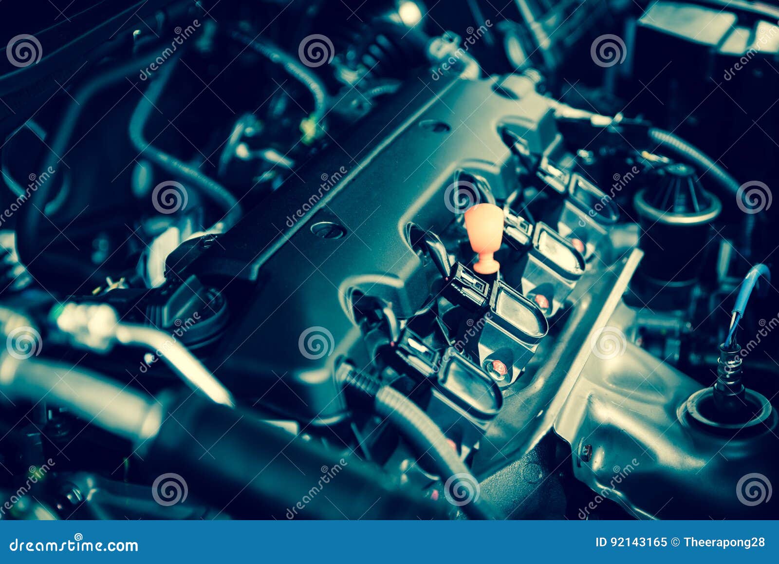 Powerful Engine of a Car. Internal Design of Engine Stock Image - Image ...