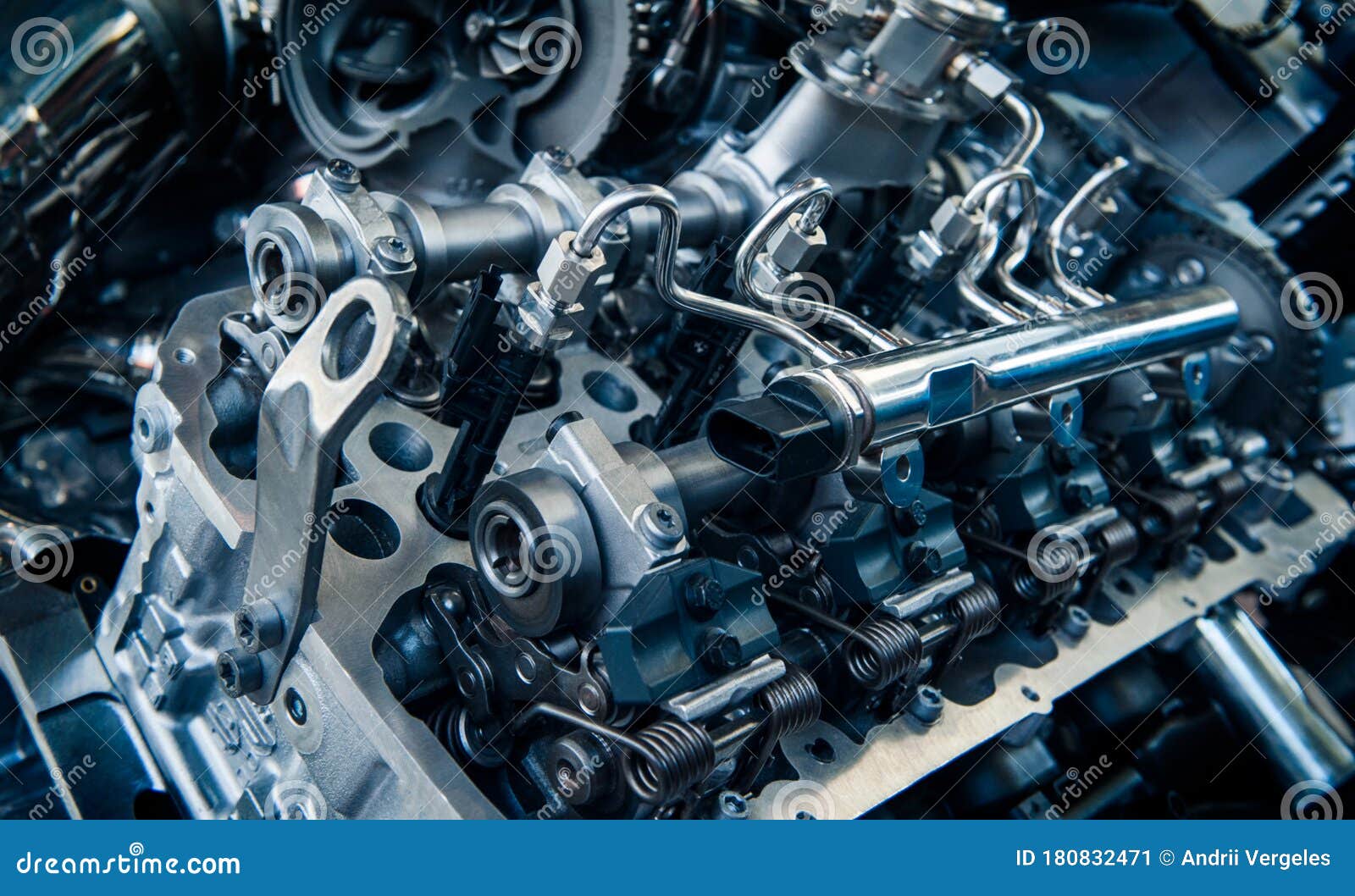 The Powerful Engine of a Car. Internal Design of Engine. Car Engine ...