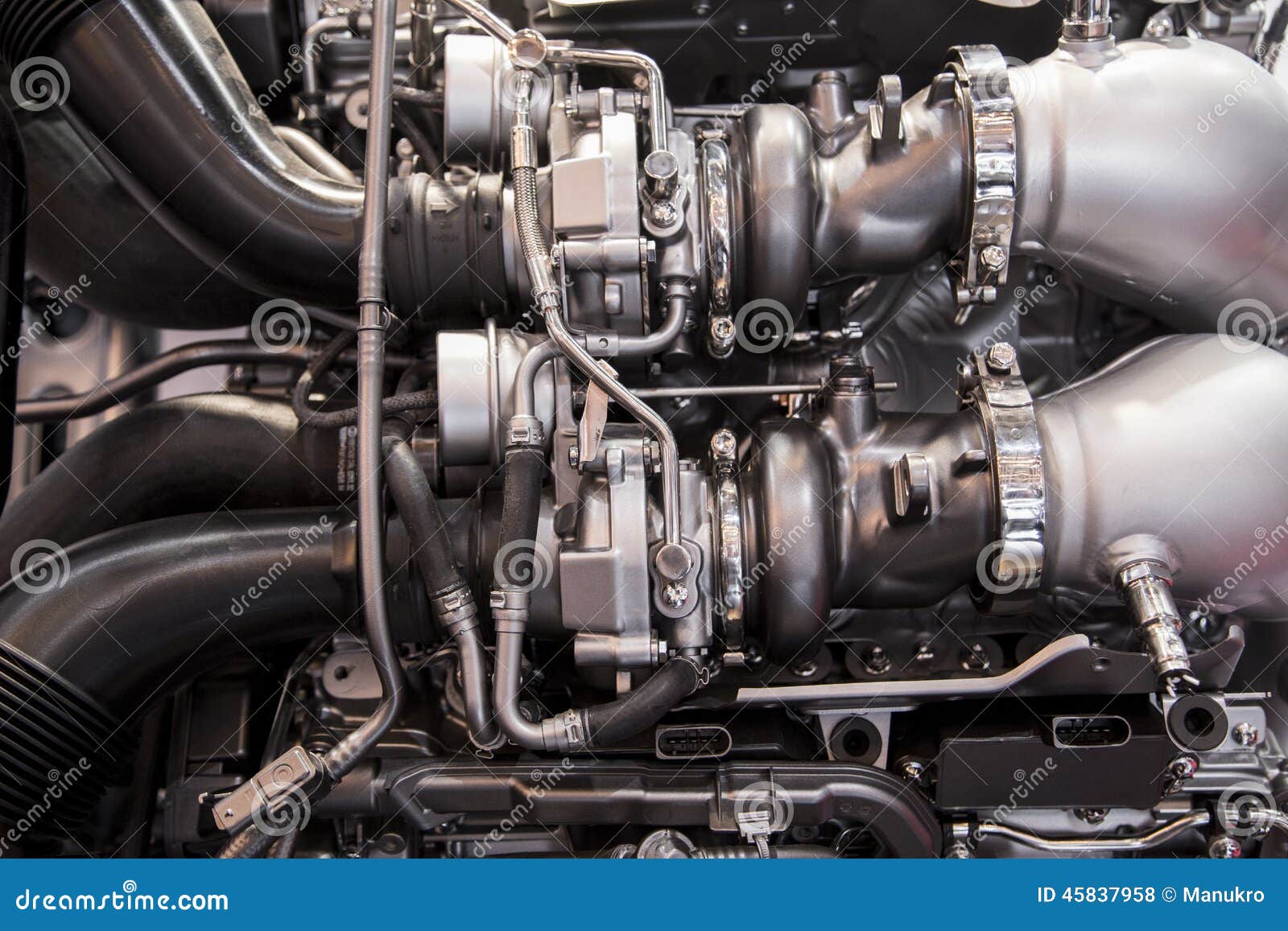 The Powerful Engine of a Sport Car Stock Photo - Image of clean ...